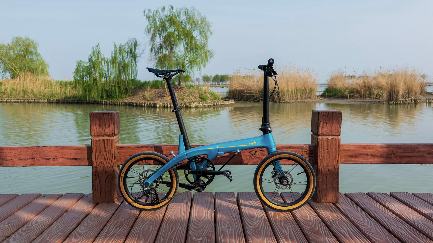 LiDrop folding bike Carbon Fiber Ultra light bike 16" inch wheel 5 spe ...